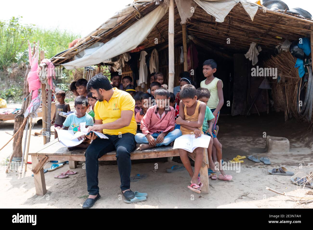 Noida, Uttar Pradesh/India - September 2019 : Poor Students from rural ...