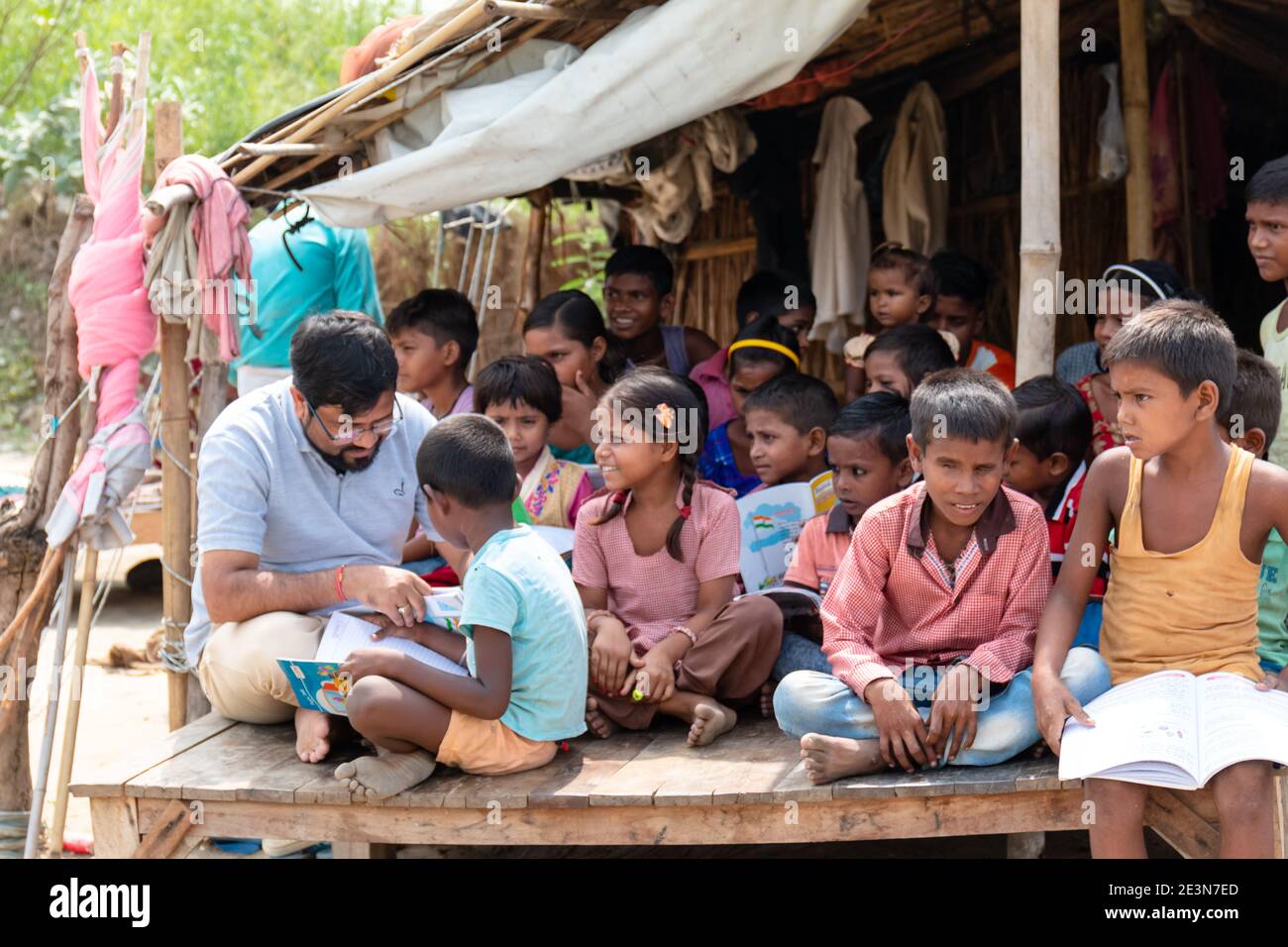 Noida, Uttar Pradesh/India - September 2019 : Poor Students from rural ...