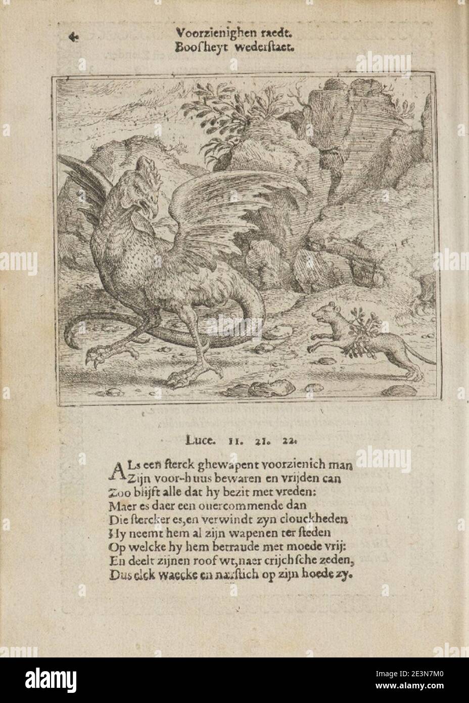 Marcus Gheeraerts I - Fable of the basilisk and the weasel Stock Photo ...