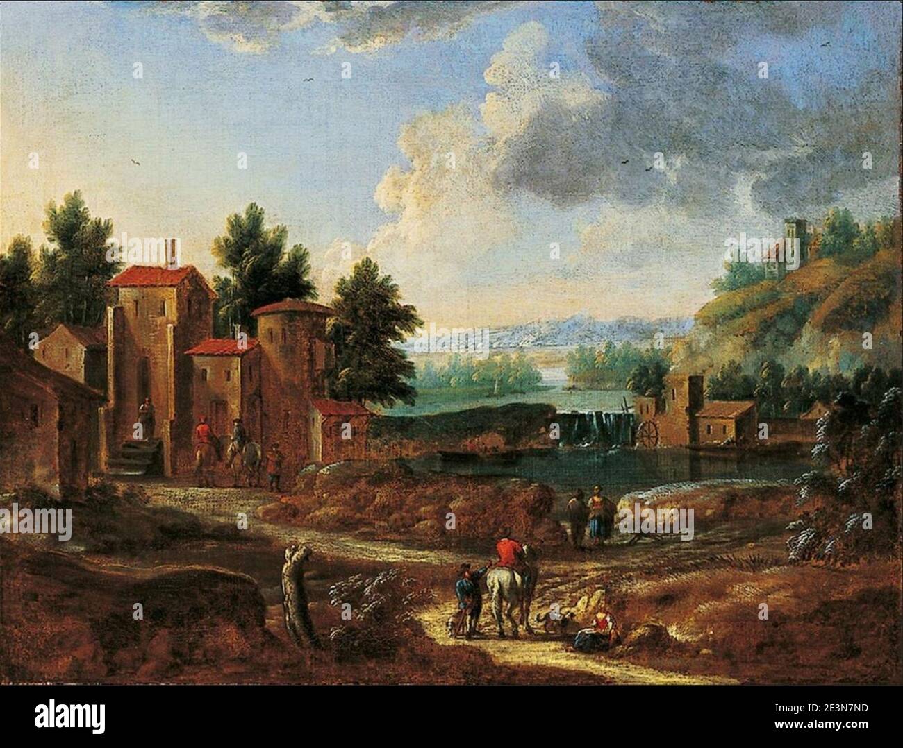 Marc Baets - Landscape with horsemen Stock Photo - Alamy