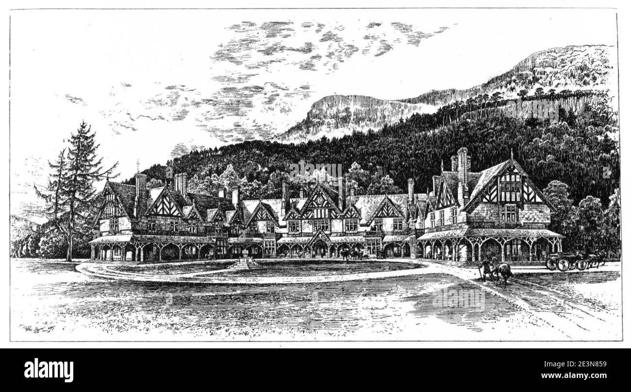 Mar Lodge, fig 29 (Modern Homes, 1909 Stock Photo - Alamy