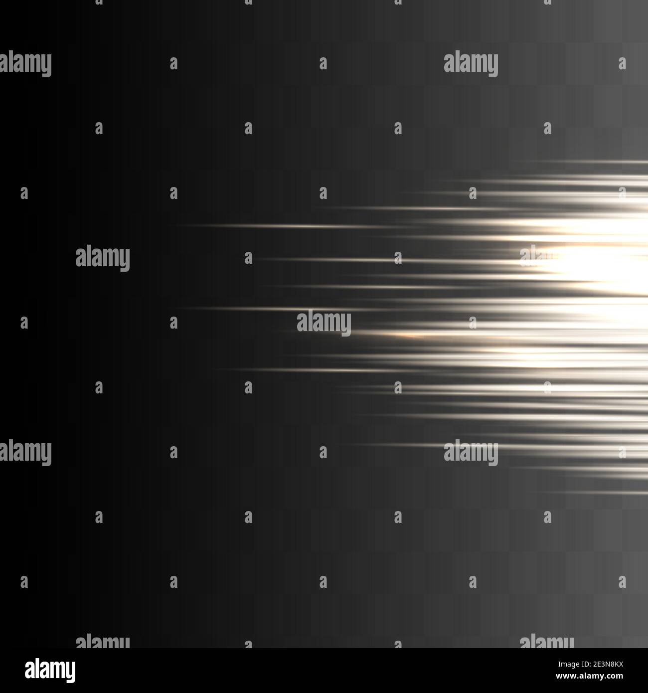 Yellow horizontal lens flares pack. Laser beams, horizontal light rays ...