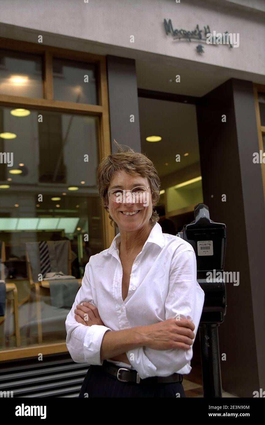 Margaret Howell, British clothes designer stood outside her fashion ...