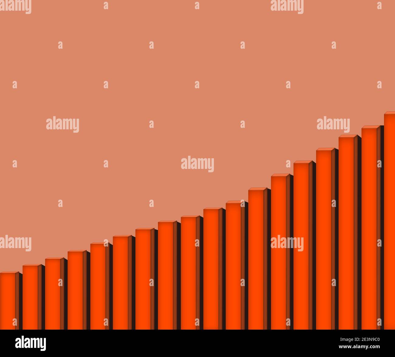 orange stairs side view . Simple illustration up to the top stair Stock ...