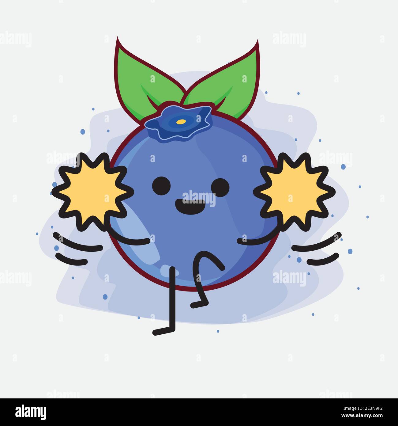 An illustration of cute blueberry fruit vector character Stock Vector ...
