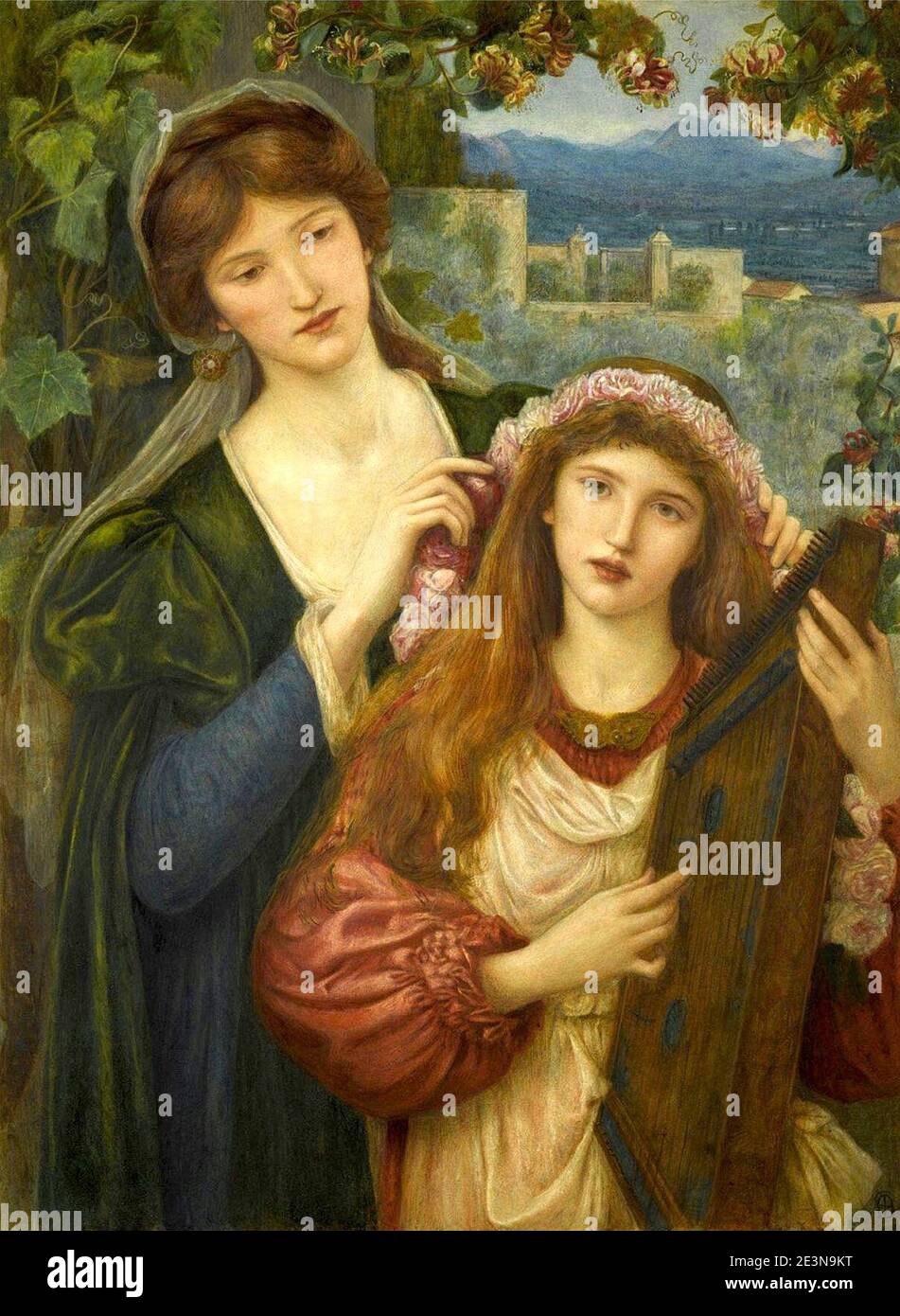 Marie Spartali Stillman - The Childhood of Saint Cecilia Stock Photo ...
