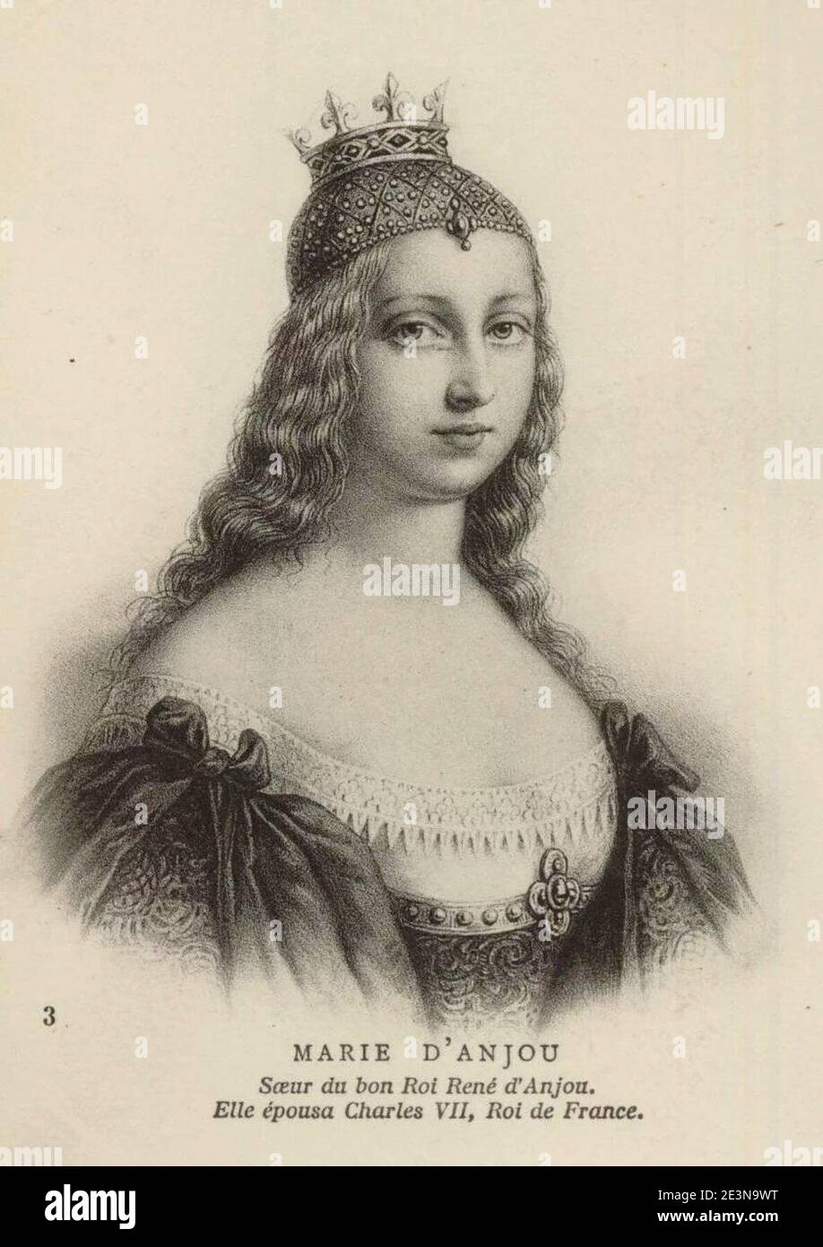 Marie of Anjou, Queen of France Stock Photo - Alamy
