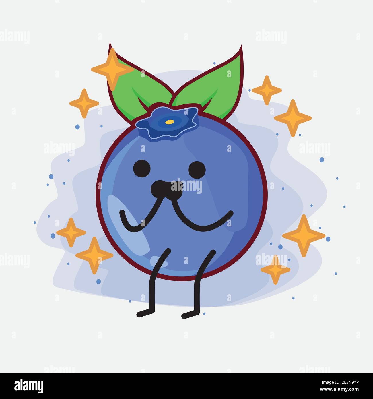 An illustration of cute blueberry fruit vector character Stock Vector ...