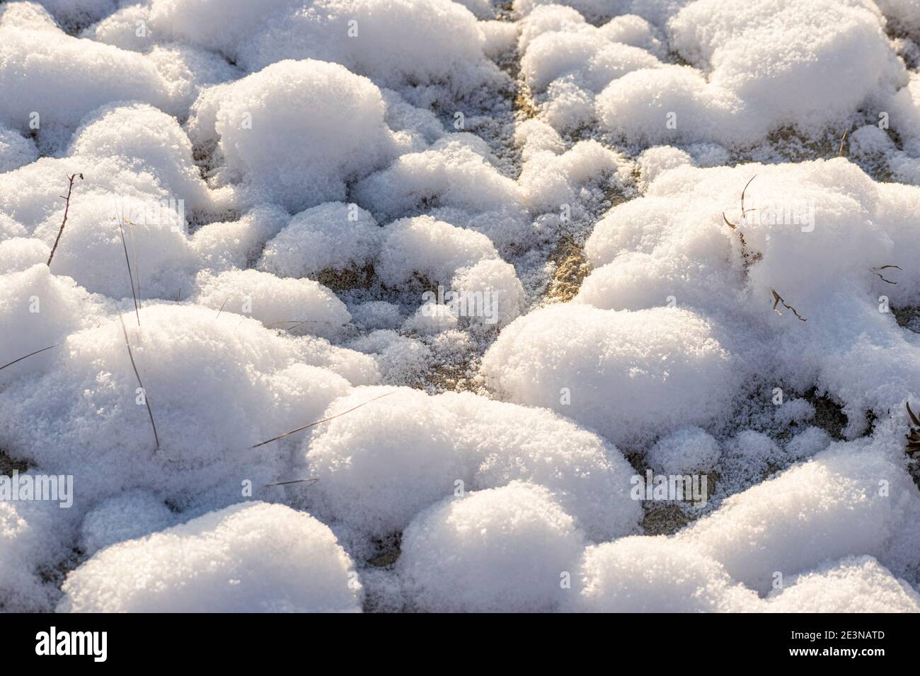 Fresh and clean show on the ground background 3 Stock Photo - Alamy