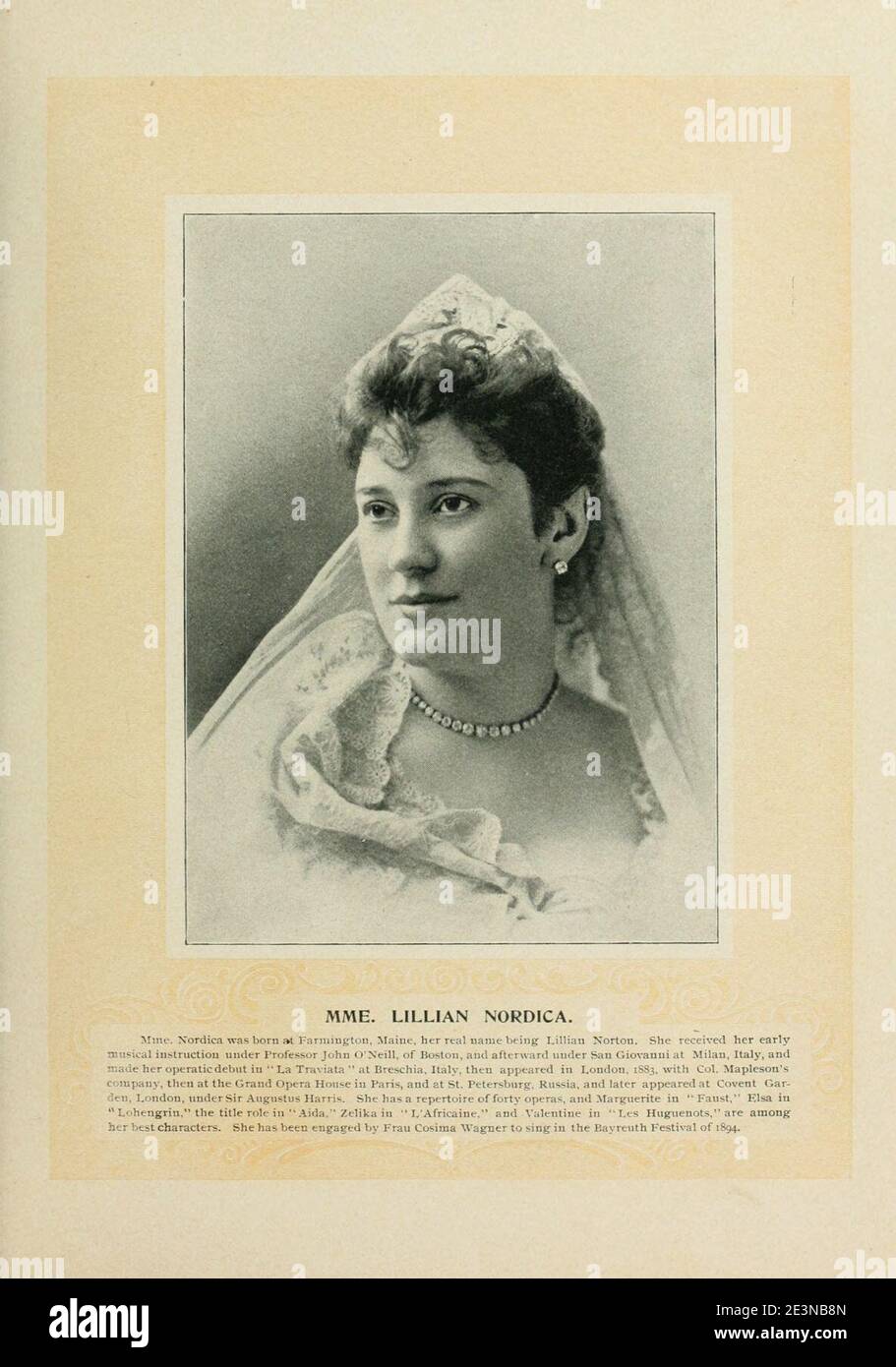 Lillian nordica hi-res stock photography and images - Alamy