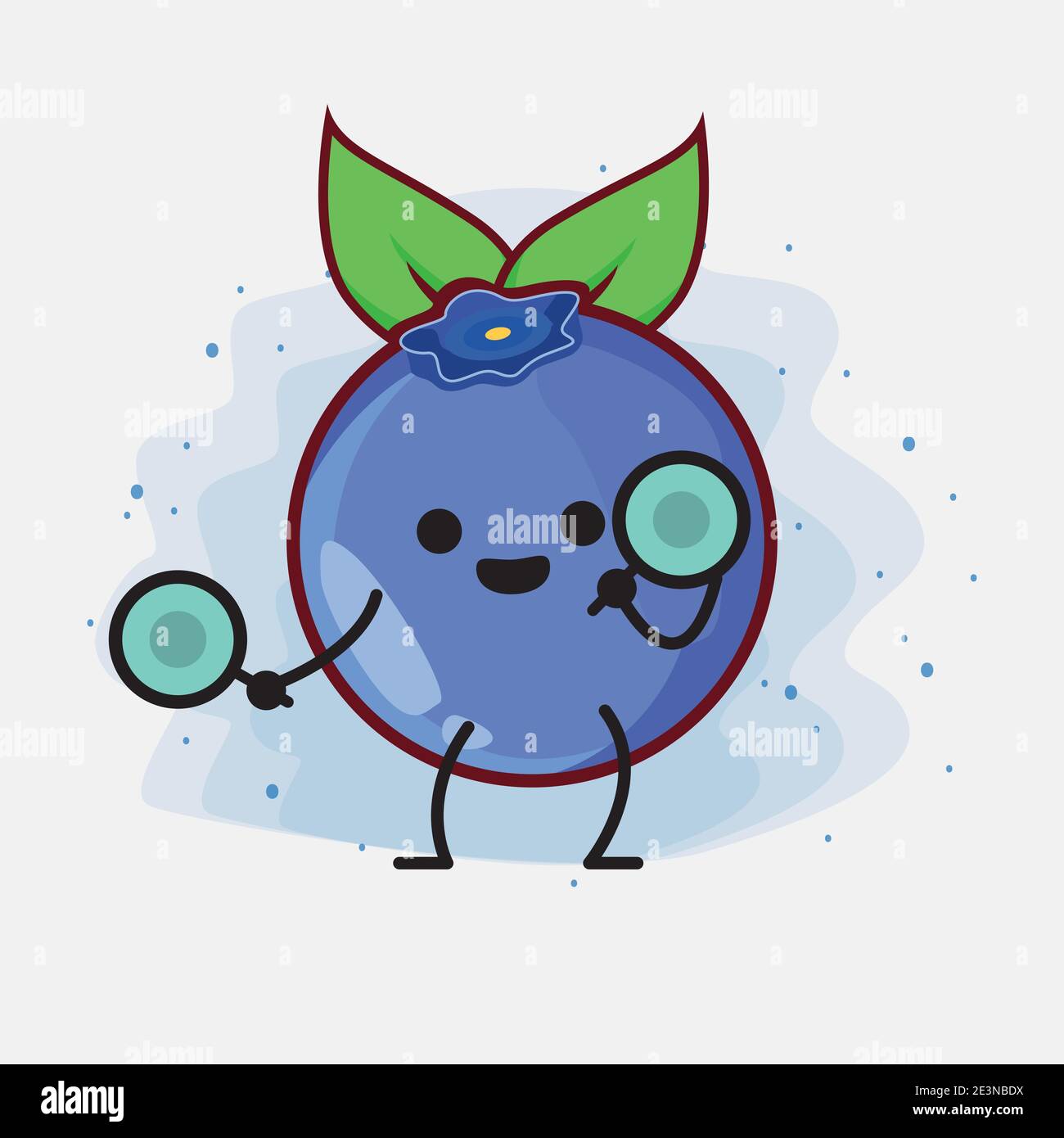 An illustration of cute blueberry fruit vector character Stock Vector ...