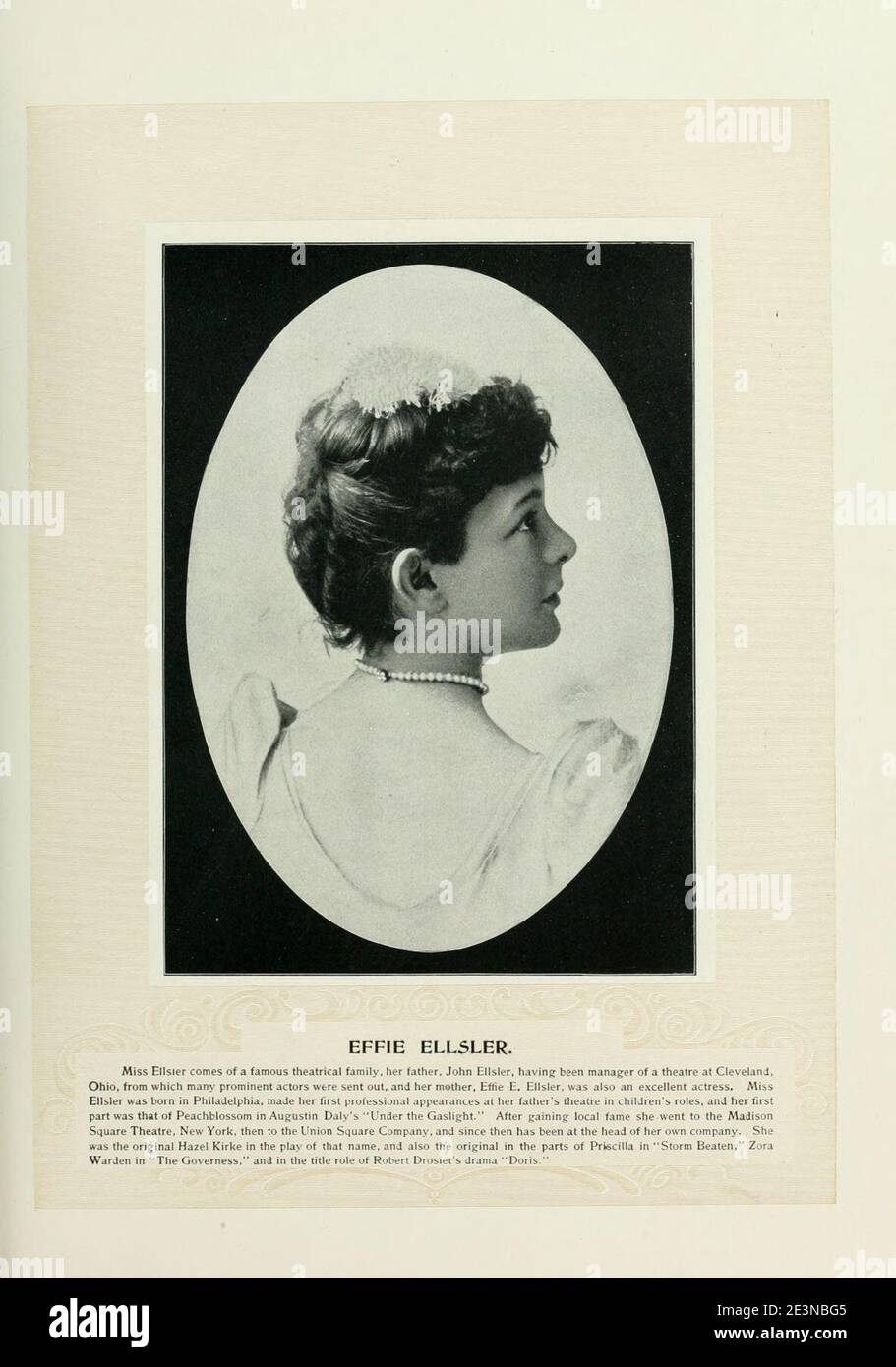 Marie Burroughs Art Portfolio 148 - Effie Ellsler Stock Photo - Alamy