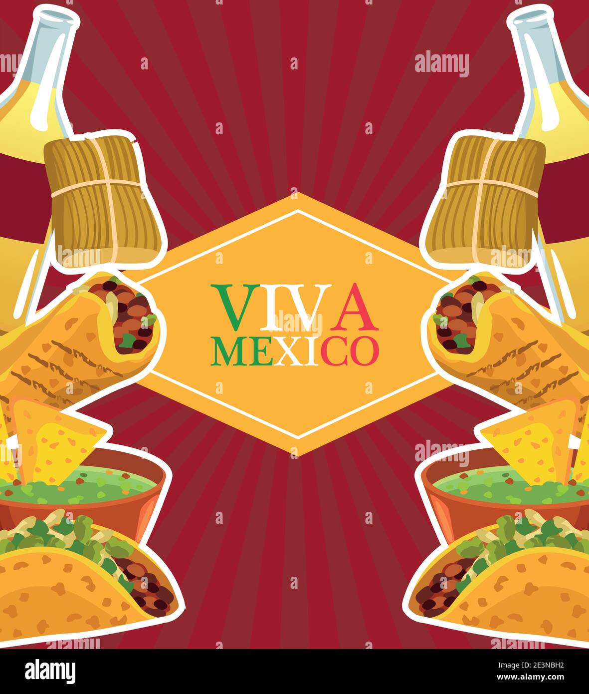 mexican food restaurant poster with lettering and menu frame vector ...