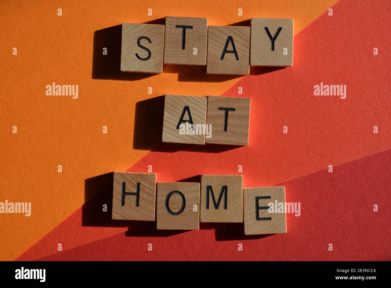 Stay At Home, words in wooden alphabet letters Stock Photo - Alamy