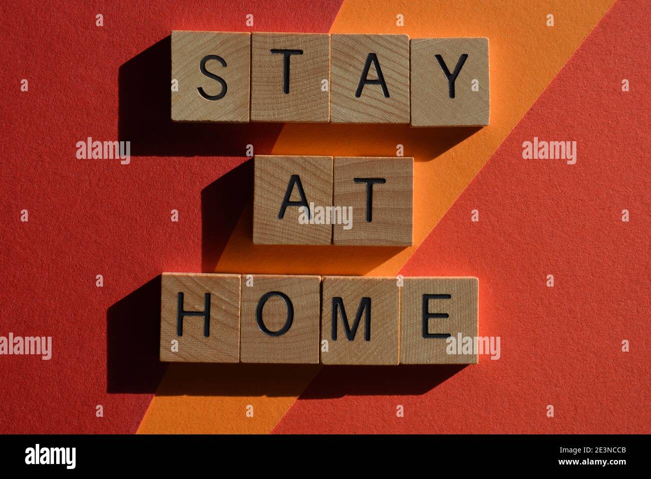 Stay At Home, words in wooden alphabet letters Stock Photo - Alamy