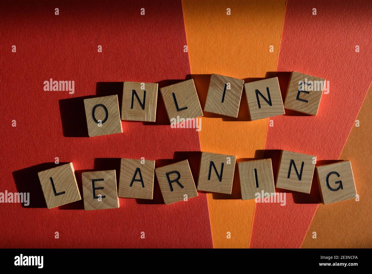 Online Learning, words in wooden alphabet letters Stock Photo - Alamy