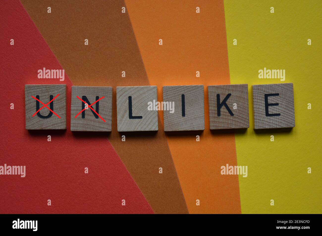 Unlike, with the prefix Un crossed out, leaving the positive word Like ...