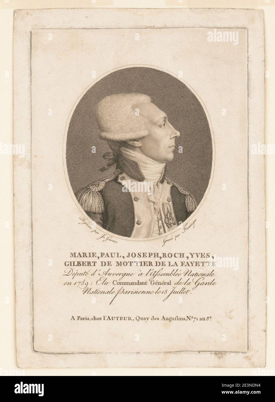 Marie paul joseph roch yves gilbert de mottier lafayette hi-res stock photography and images - Alamy