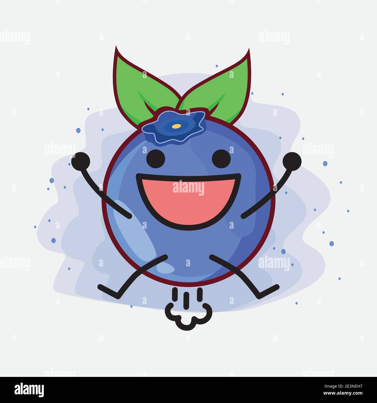 An illustration of cute blueberry fruit vector character Stock Vector ...