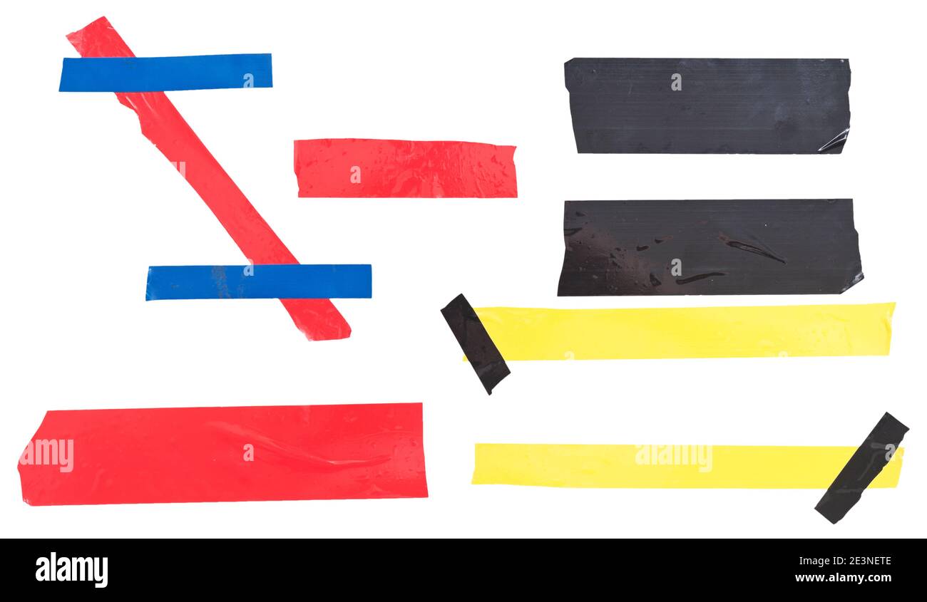 Color scotch tapes isolated on white background Stock Photo - Alamy