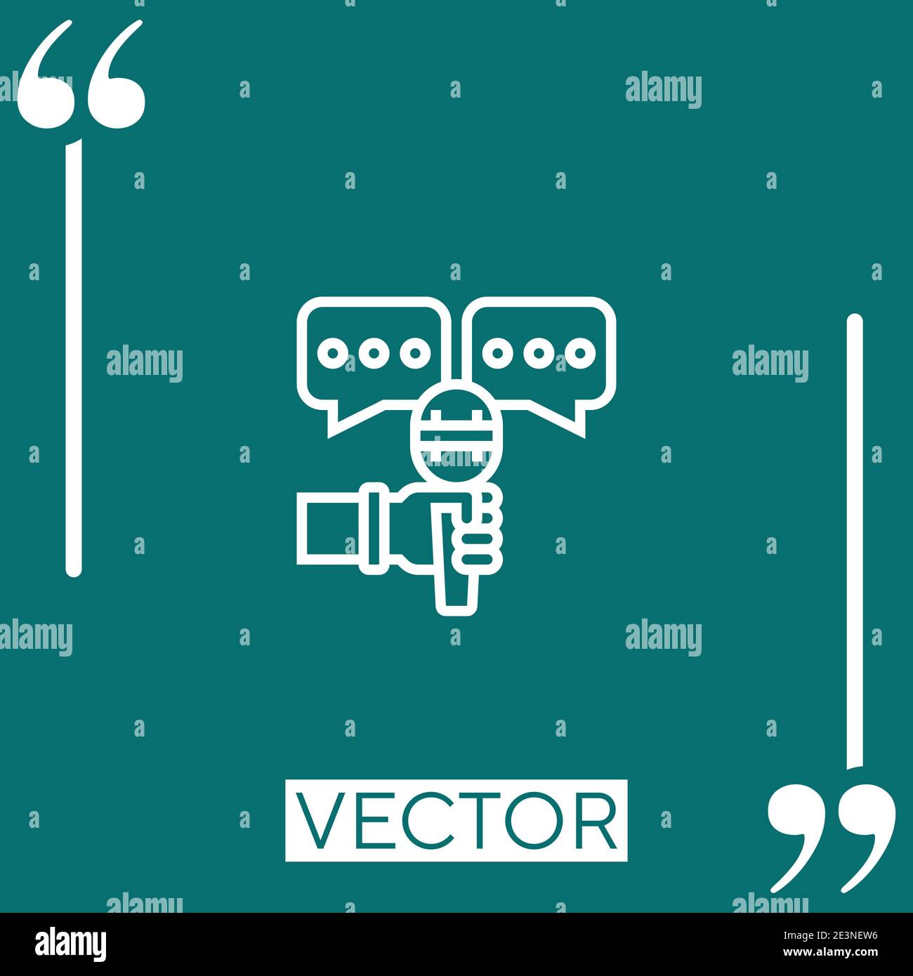 interview vector icon Linear icon. Editable stroke line Stock Vector ...