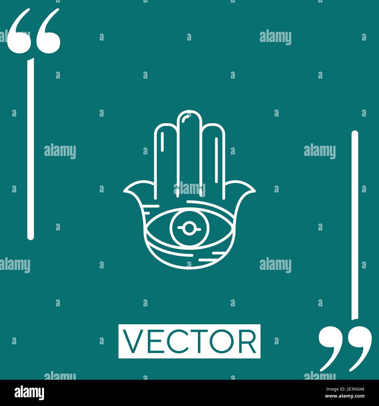 hamsa hand vector icon Linear icon. Editable stroke line Stock Vector ...