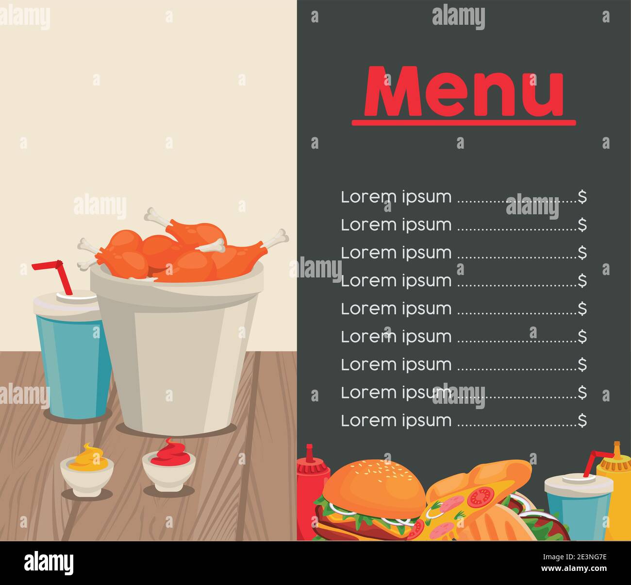 Table Menu Card Template