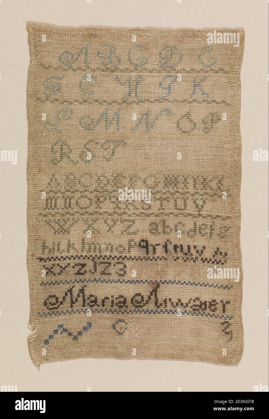 Maria Atwater - Sampler Stock Photo - Alamy