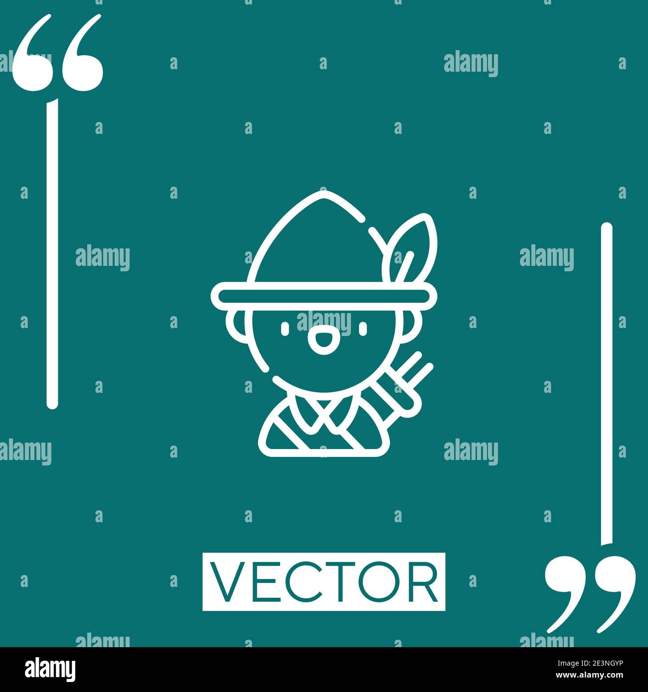 robin hood vector icon Linear icon. Editable stroke line Stock Vector ...