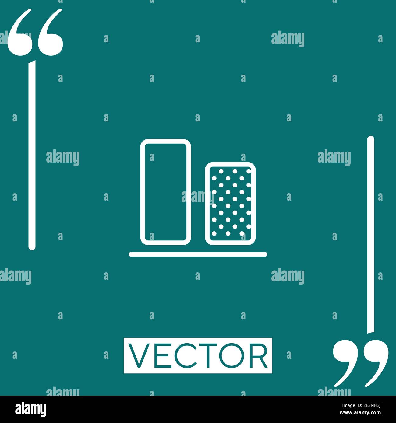 vertical alignment vector icon Linear icon. Editable stroke line Stock ...