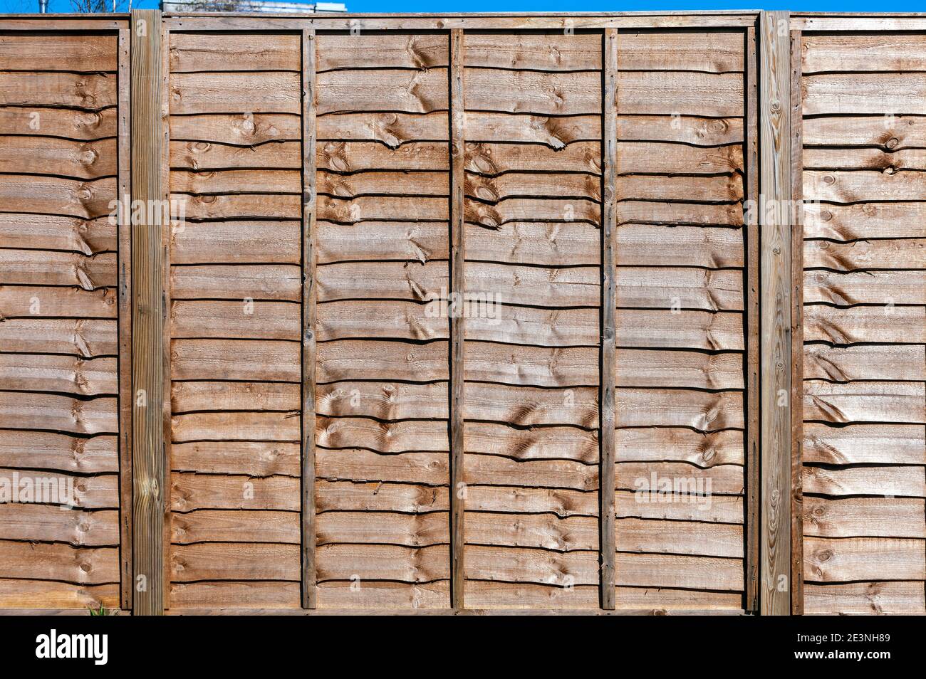 New wooden residential back yard garden fence panel which is usually ...