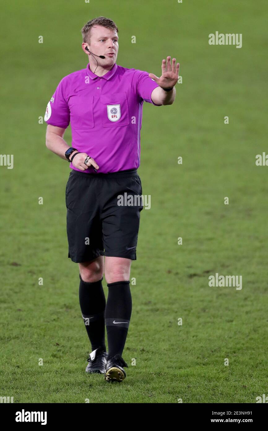 Match referee Samuel Barrott during the Sky Bet League One match at the ...
