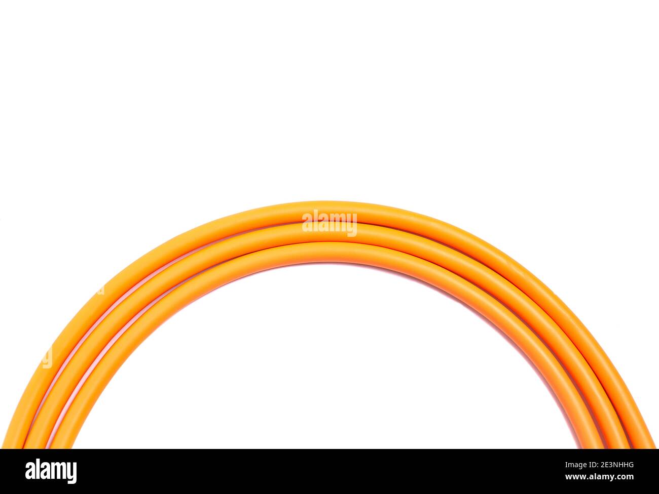 Orange rolled USB cable isolated on white background Stock Photo - Alamy