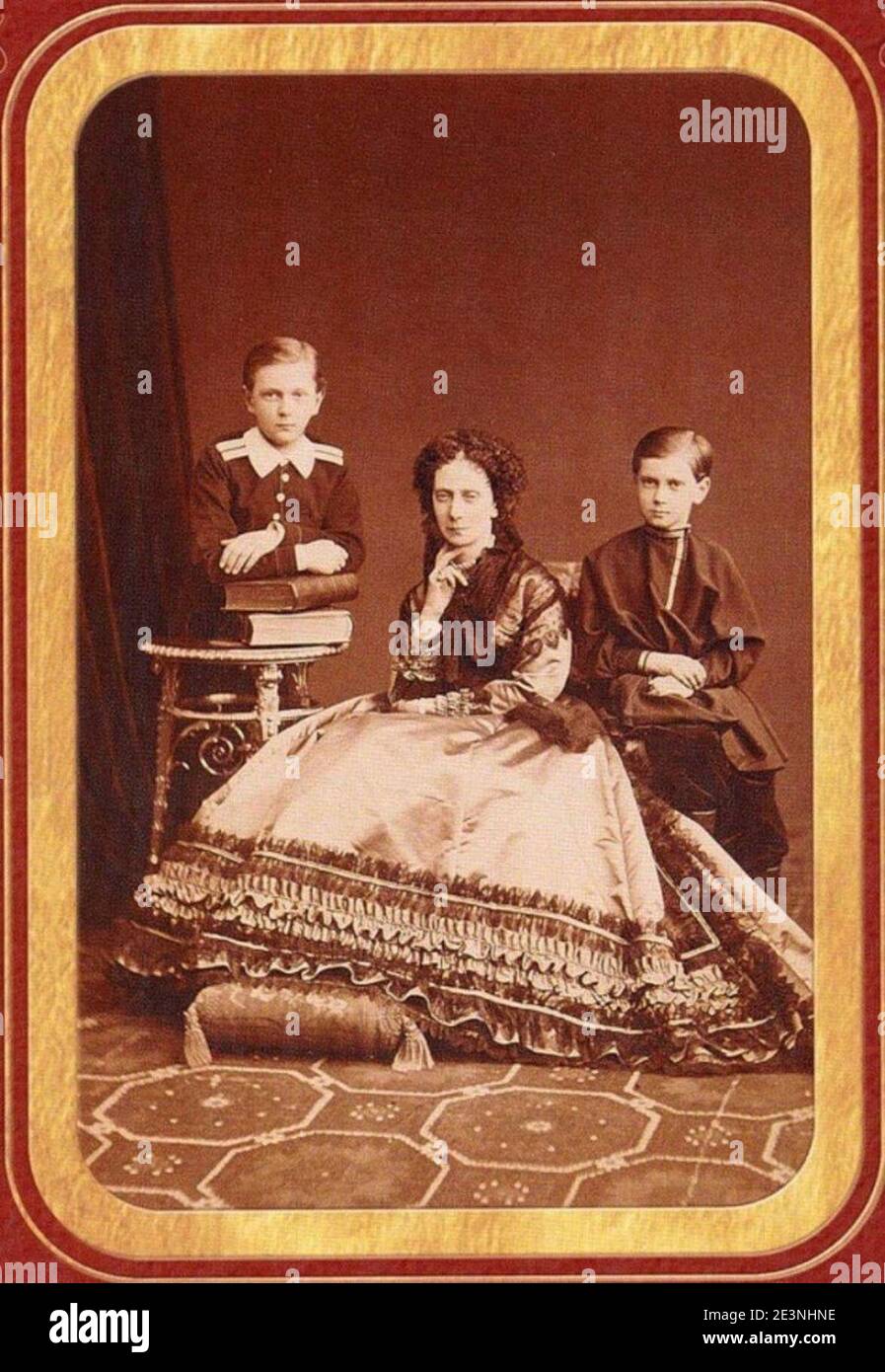 Maria Alexandrovna with her sons Sergei and Pavel Stock Photo - Alamy