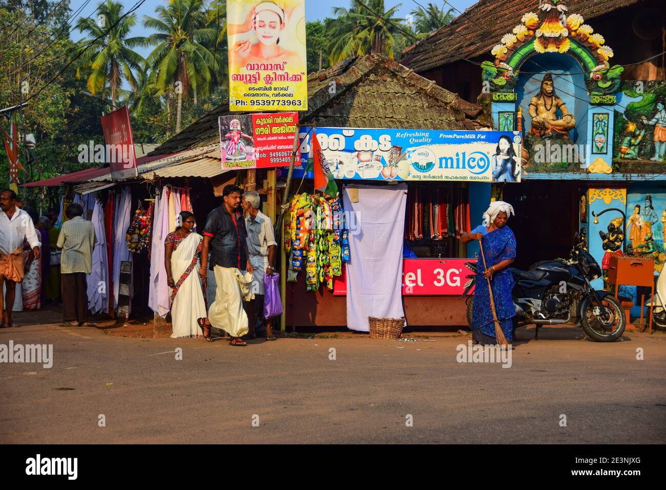 Varkala Temple, Janardana Swami Temple, Varkala, Kerala, India Stock ...