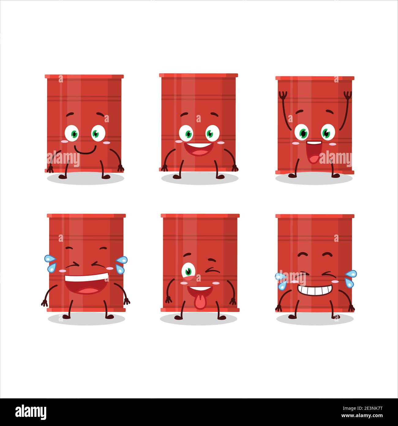 Cartoon character of red barrel with smile expression. Vector ...