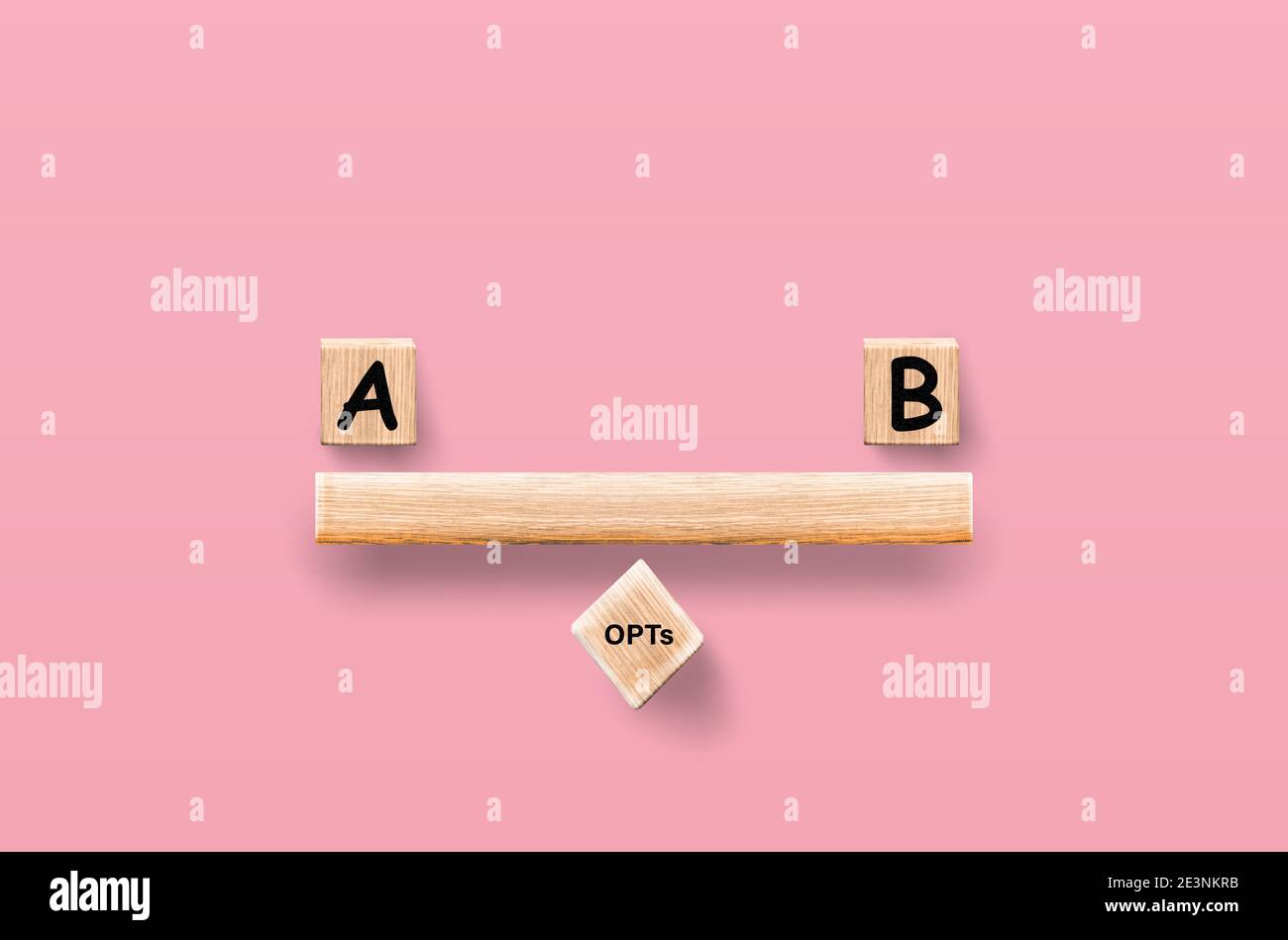 Option A and Option B. Made by wooden Blocks. Creative Idea Balance ...