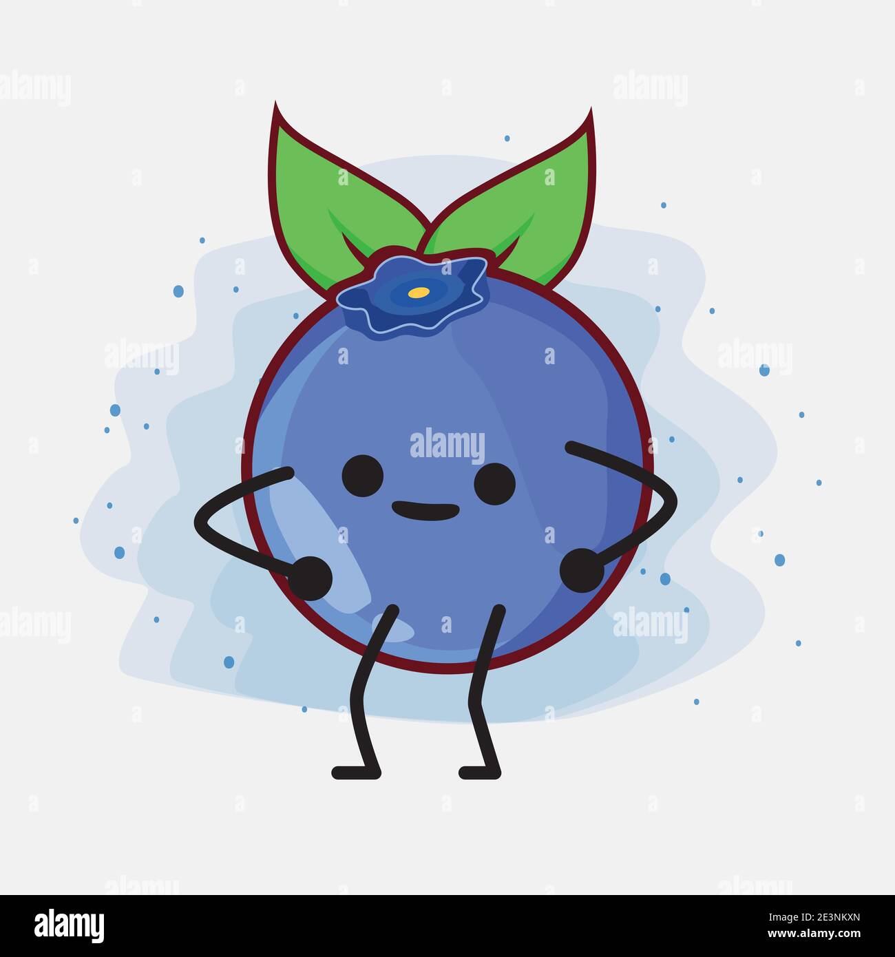 An illustration of cute blueberry fruit vector character Stock Vector ...