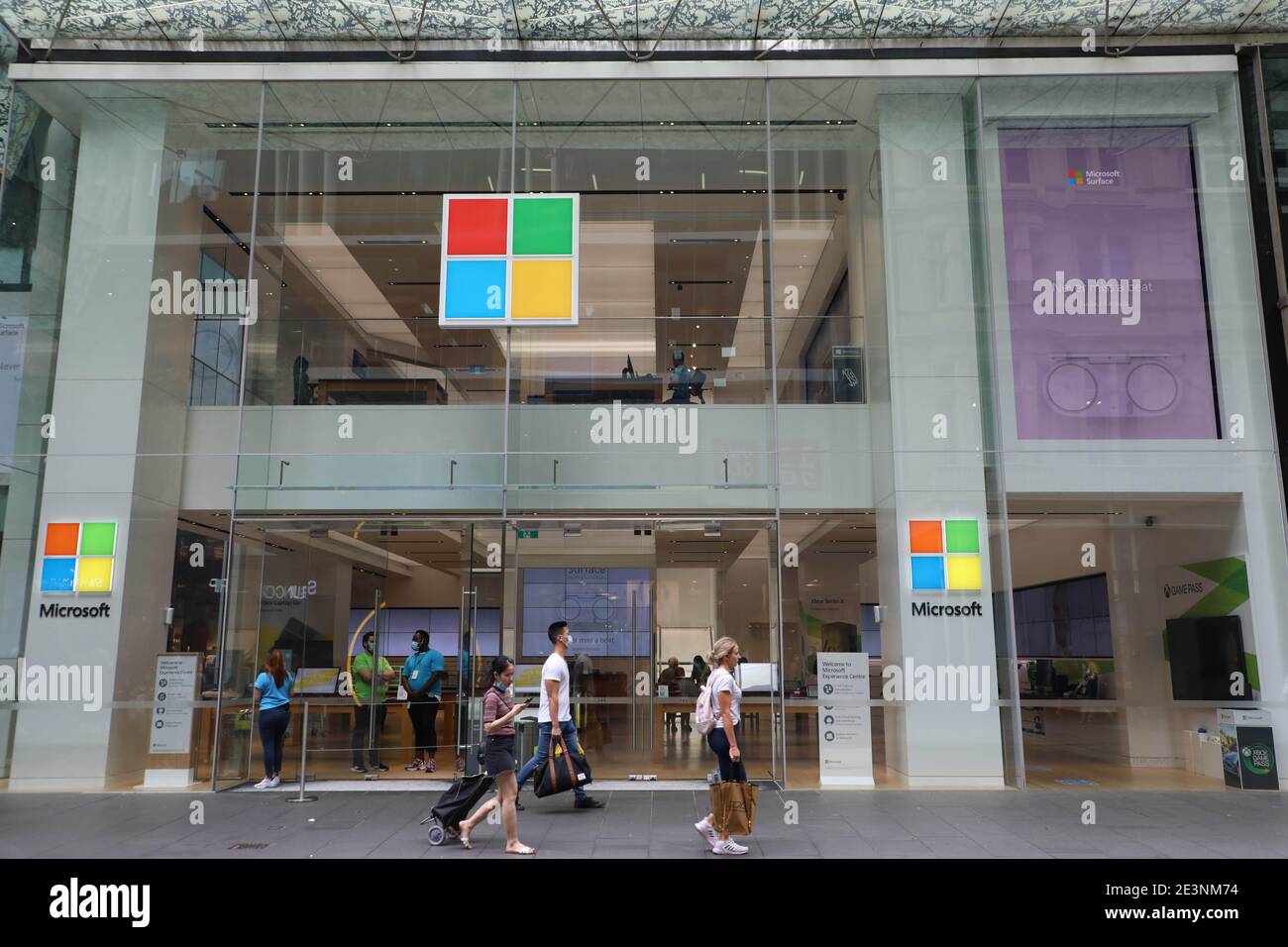 Microsoft store in Pitt Street Mall, Sydney, NSW, Australia Stock Photo ...