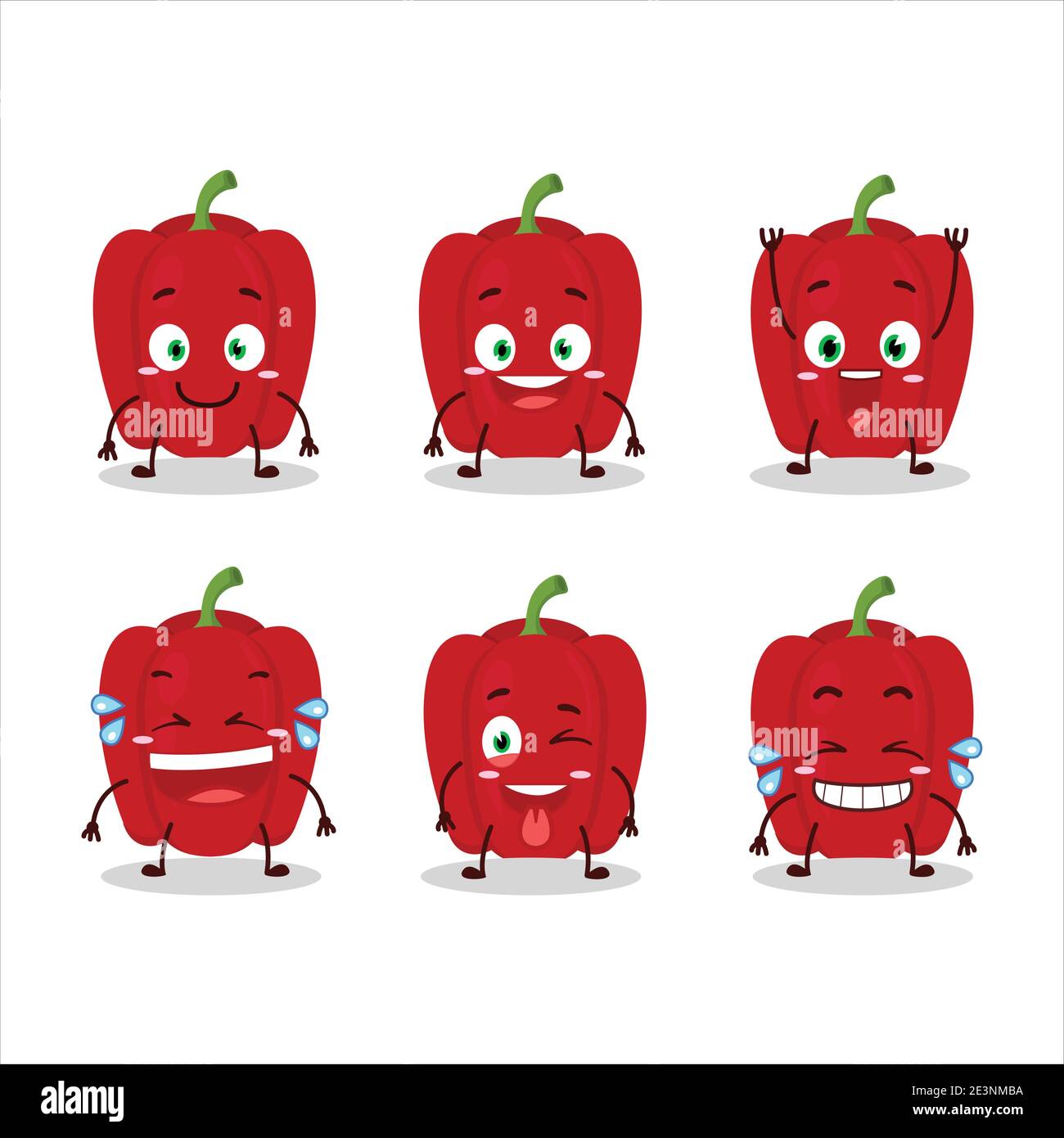 Cartoon character of red pepper with smile expression. Vector ...