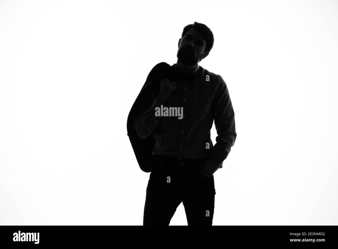 man in a suit detective crime light background shadow incognito Stock ...