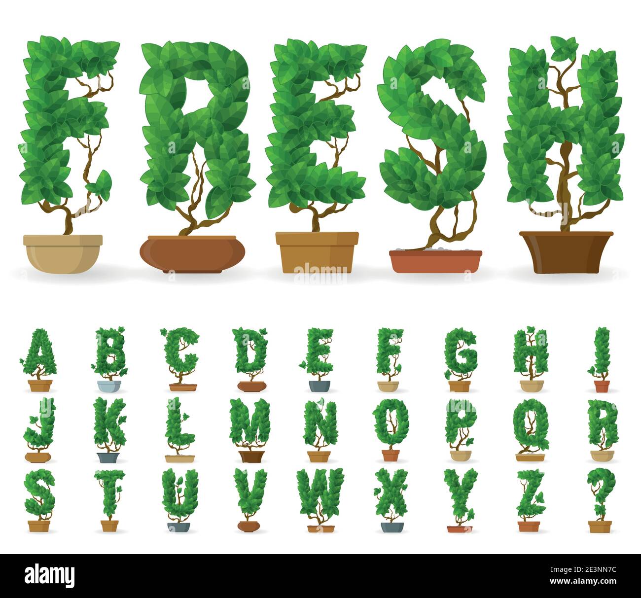 Potted tree vector abc Stock Vector Image & Art - Alamy