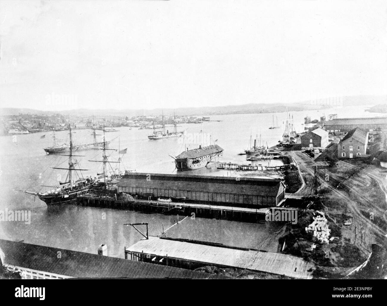 Mare Island Naval Shipyard around 1900 Stock Photo - Alamy