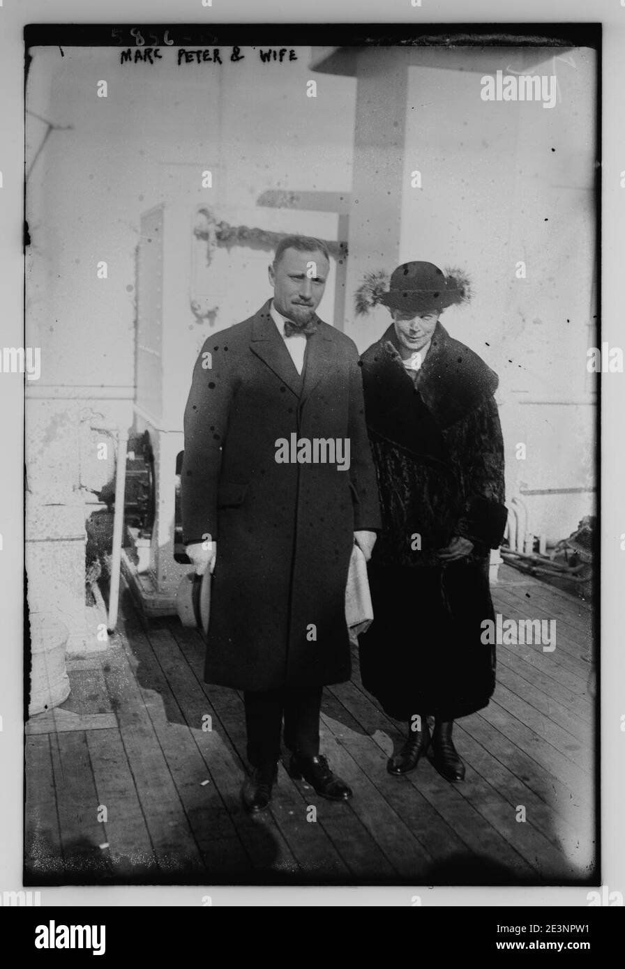 Marc Peter and wife Stock Photo - Alamy