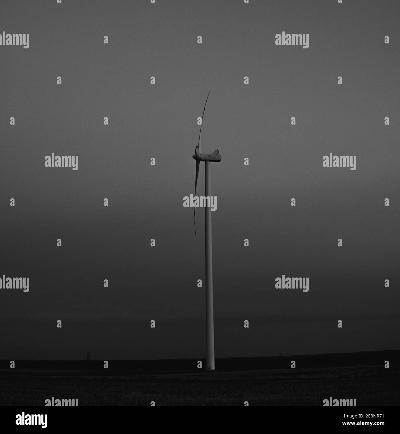 Windmill at the end Black and White Stock Photos & Images - Alamy