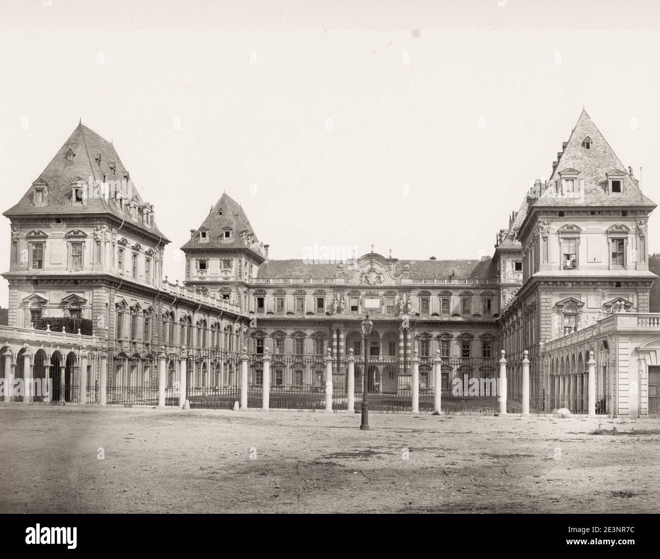 Vintage 19th century photograph: Italy - The Castle of Valentino ...
