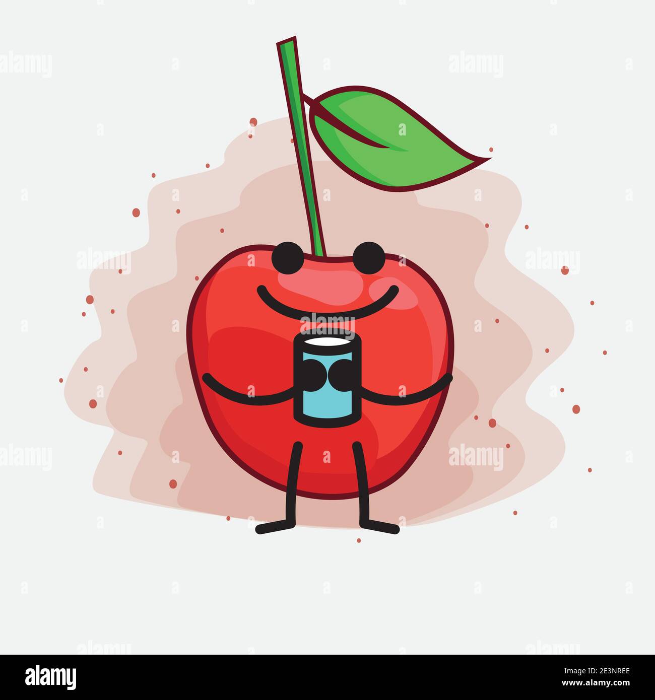 An illustration of Cute Bing Chery Vector Character Stock Vector Image ...