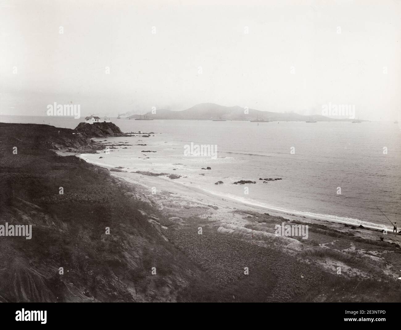 Vintage c.1900 photograph: view of the sea at Weihaiwei, now Wehai ...