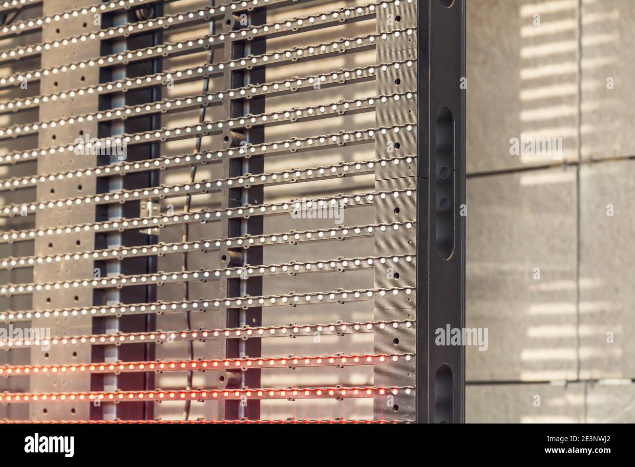 LED Outdoor Media Facade, digital signage screen. Exterior facade light ...