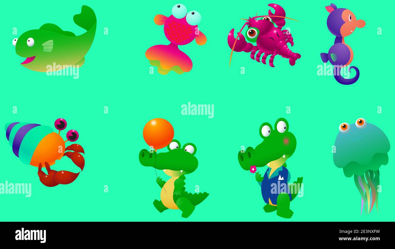 cute animals vector art icon Stock Vector Image & Art - Alamy